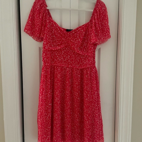 French Connection | Dresses | Nwt French Connection Red Floral Dress ...